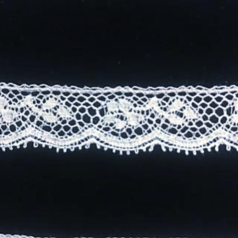 L-156 White - Lace Edging - 16mm Flower and Leaf Design. – Cotton On ...