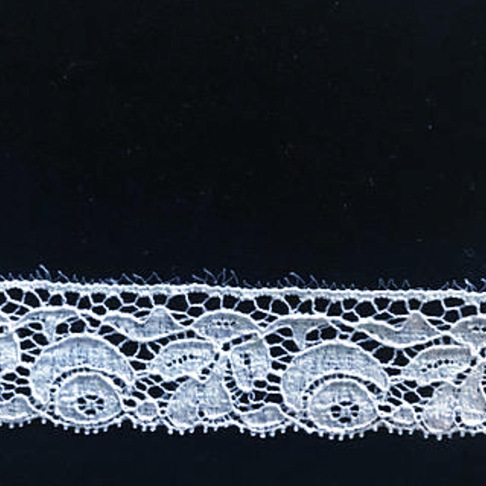L-321 White - Lace Edging - 25mm Flower and Leaf Design. – Cotton On ...
